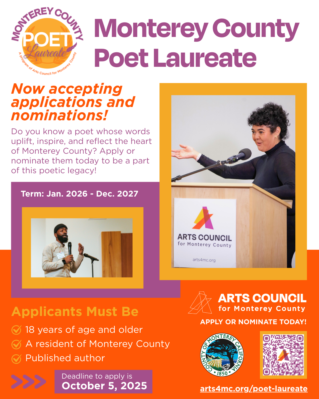 Poet Laureate - Arts Council for Monterey County